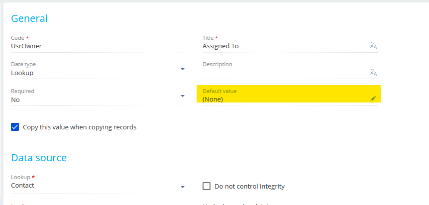 Set Default Value to a Lookup in Classic UI | Community Creatio Set Default Value to a Lookup in Classic UI | Community Creatio